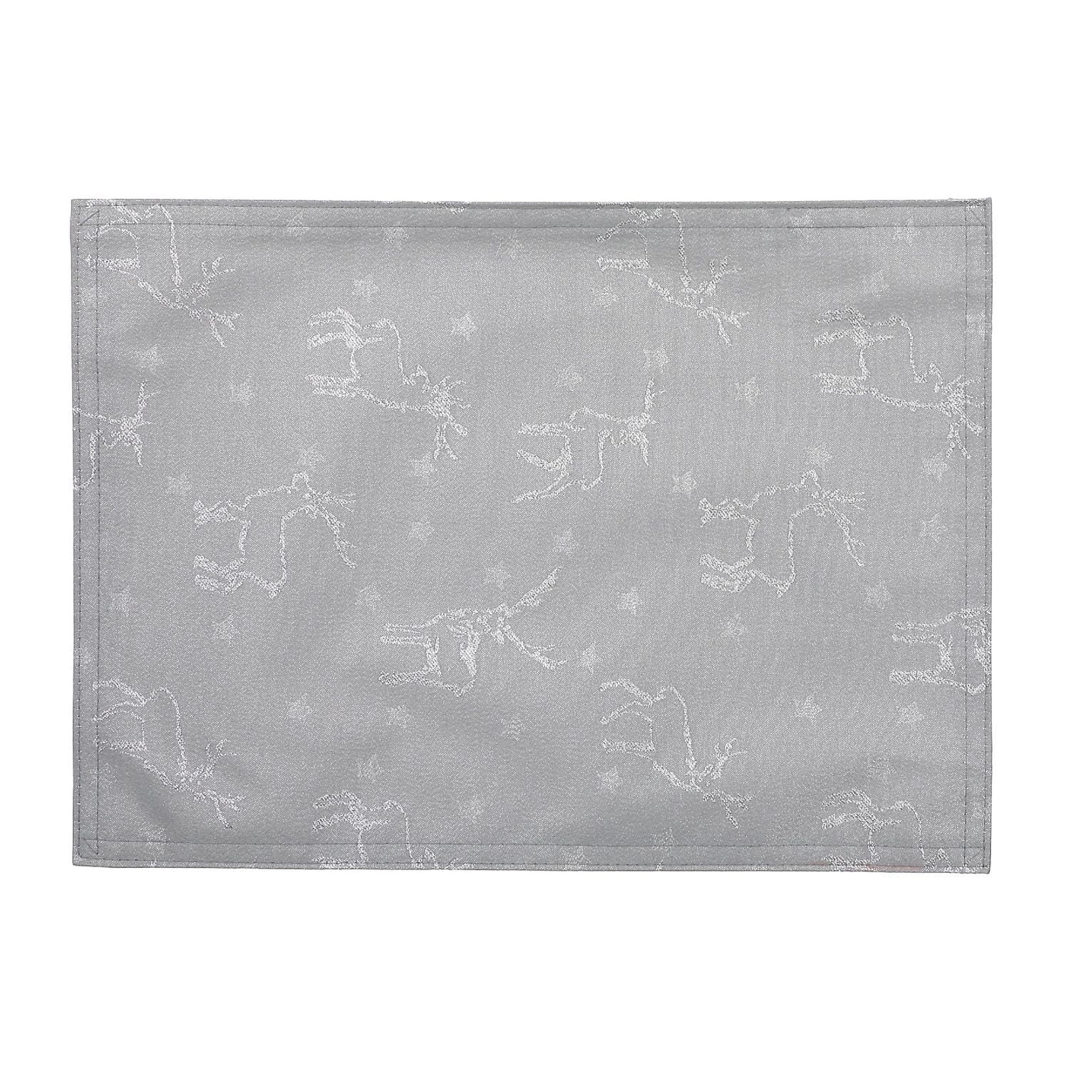 Click here for Ih Casadécor Lurex Placemat (Silver Reindeer) - Se... prices