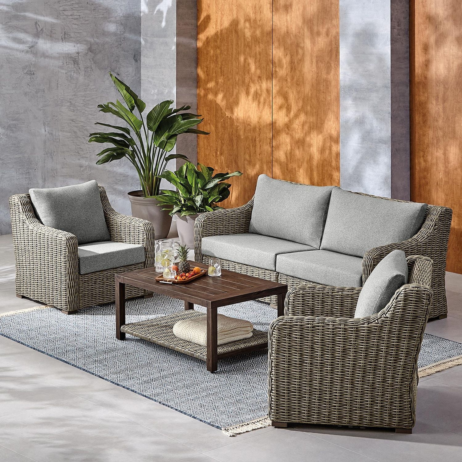 Better Homes & Gardens Bellamy 4-Piece Patio Outdoor Conversation Set - Walmart.ca