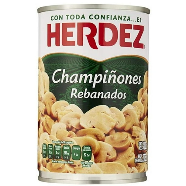 Pack de 24 Champiñones rebanados Herdez Lata 380g | Bodega Aurrera en línea
