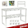 HONEIER Under Sink Organizer, 2-Tier Adjustable Expandable Storage Rack ...