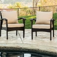 Brown & tan color + wicker appearance" - "Backyard relaxation ...