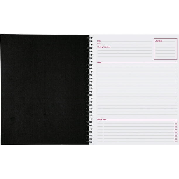 Wirebound Guided Meeting Notes Notebook, 1 Subject, Meeting-Minutes ...