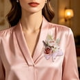 Beauos Red Beautiful Lifelike Artificial Rose Corsage and Boutonniere ...