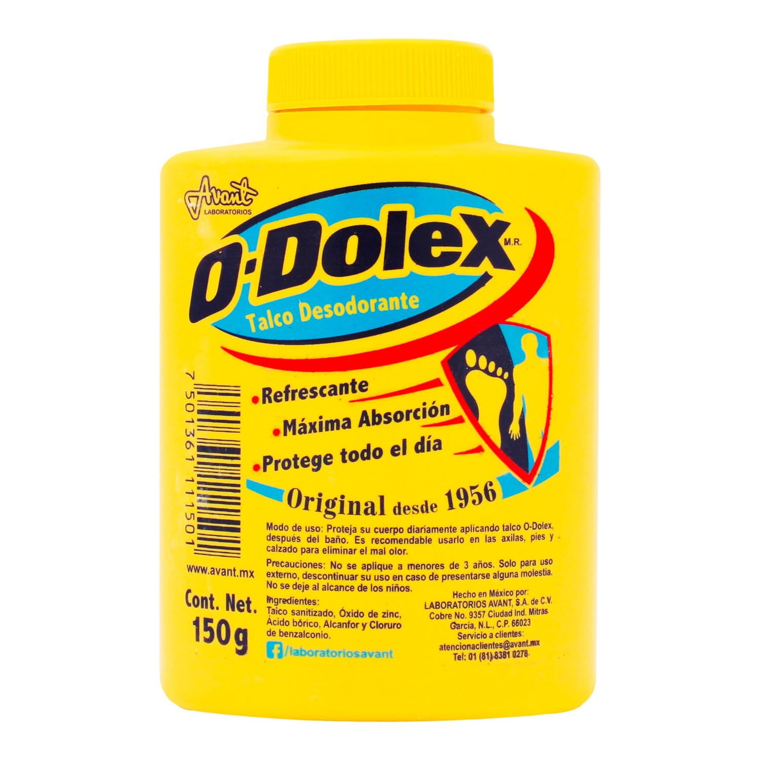 Talco O-Dolex Desodorante 150 gr multicolor | Bodega Aurrera en línea
