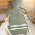Hot Water Bottle 2 Liters With Lid Soft Fuzzy Hot Water Bottle For ...