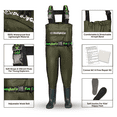 DaddyGoFish Neoprene Boots Chest Waders for Youth and Adults, Fishing ...
