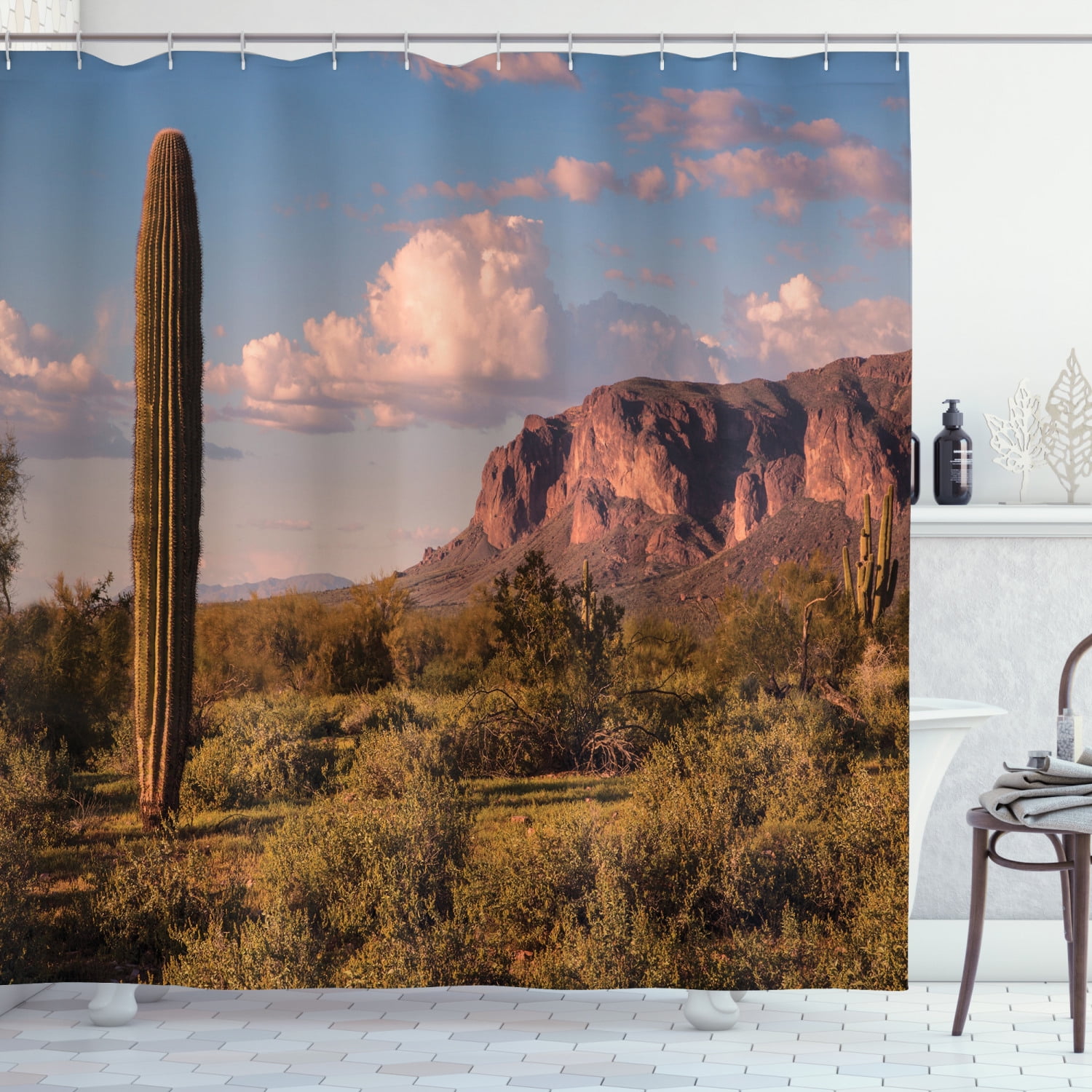 Ambesonne Landscape Shower Curtain, Mountain State Park, 69"Wx70"L ...