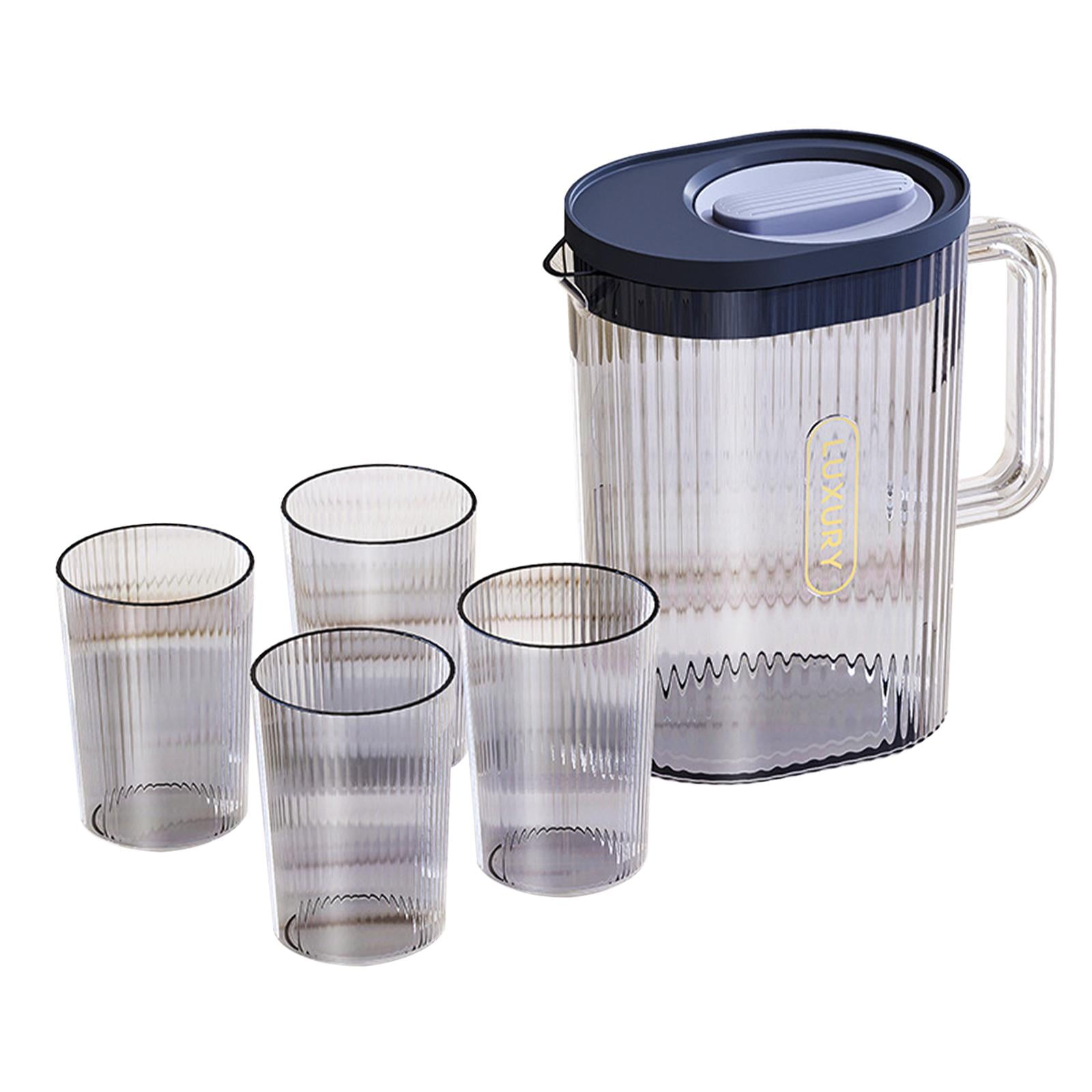 Large Water Pitcher Cold Water Dispenser with 4 Cups 2000ml Heat ...