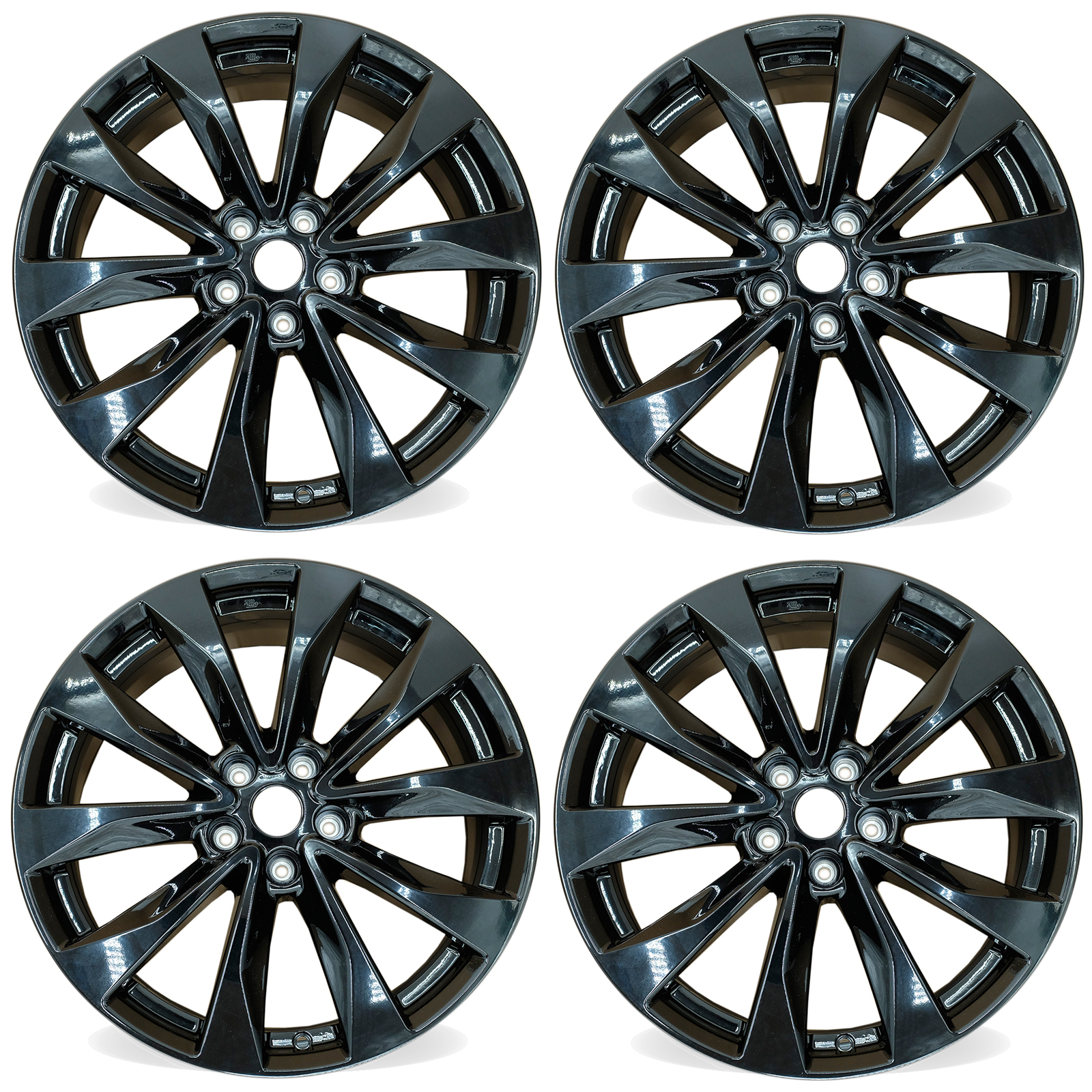 19” Set of 4 19x8.5 Gloss Black Wheels for Nissan Maxima 2016-2018 OE ...