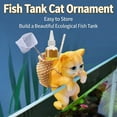 AOOOWER Resin Animal Statues Sculptures Fish Tanks Decors Hanging Cats ...