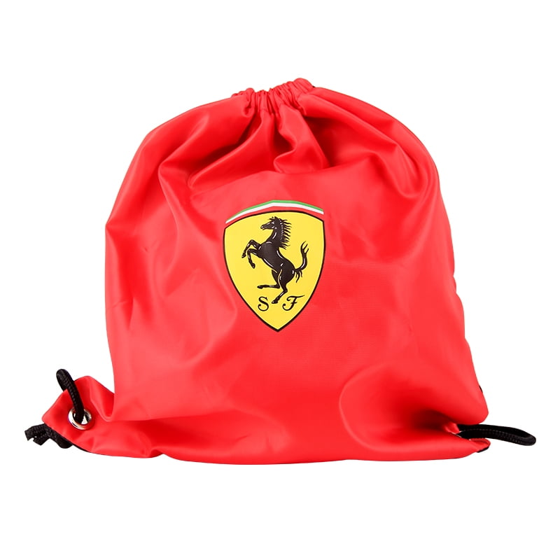 Ferrari Drawstring Backpack String Bag Sackpack Canvas for Gym Shopping ...