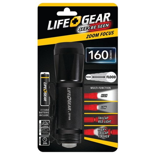 Life+gear Lg09-60589-sa4 160-lumen Mini Max Zoom-focus Flashlight ...