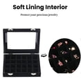 "LANTWOO Small Black Velvet Jewelry Holder, 24 Grid Earring and Ring ...