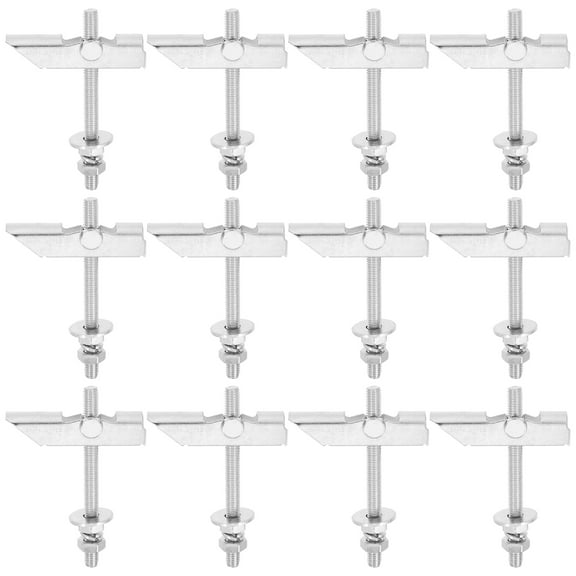 WORGEOUS 12pcs Wedge Anchors Wall Screw Bolt Nut Expansion Tube ...