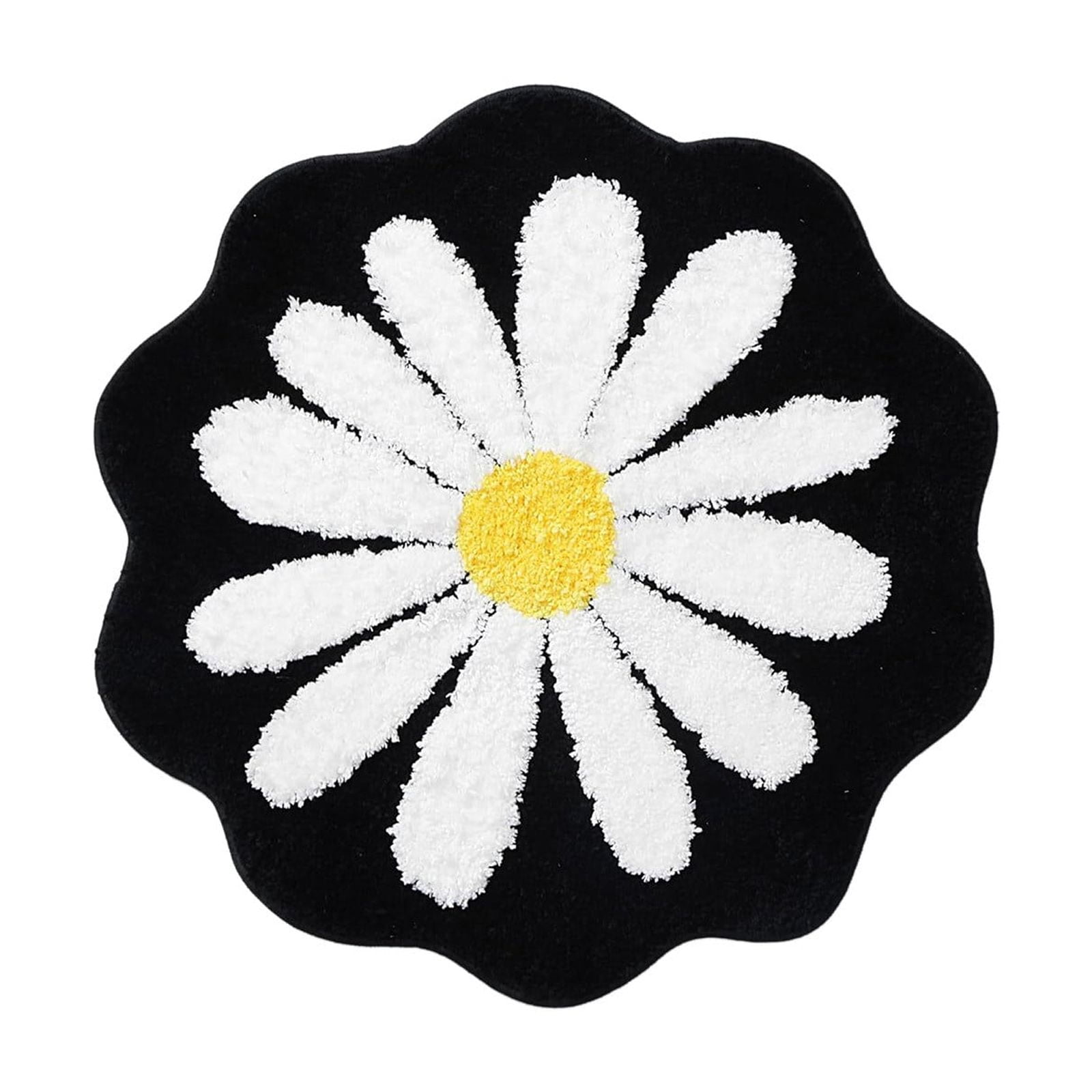 Click here for Yxnmud Black Daisy Flower Bathroom Mat  Absorbent... prices