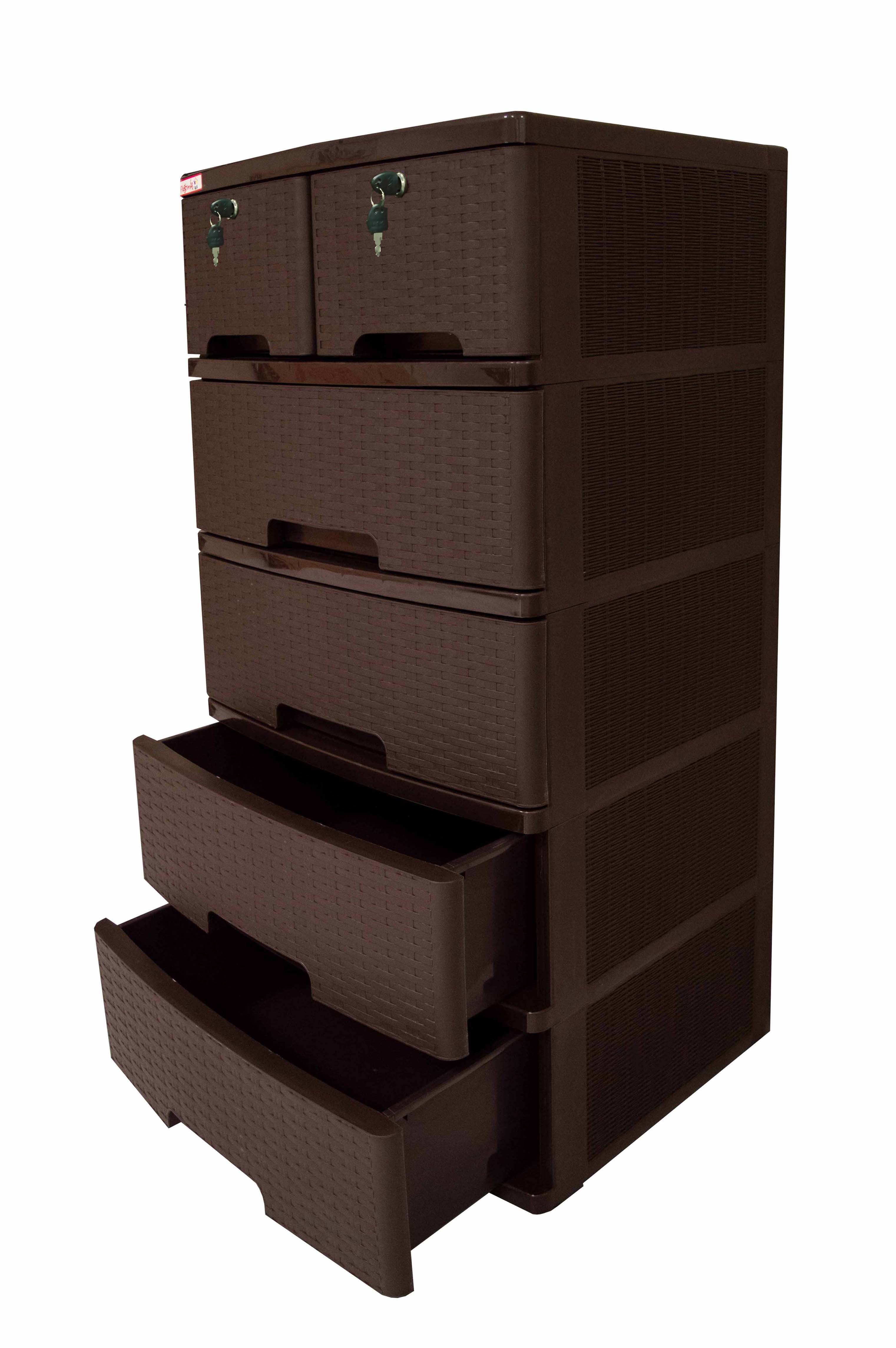 Inval Classic 6-Drawer Storage Unit, Espresso - Walmart.com