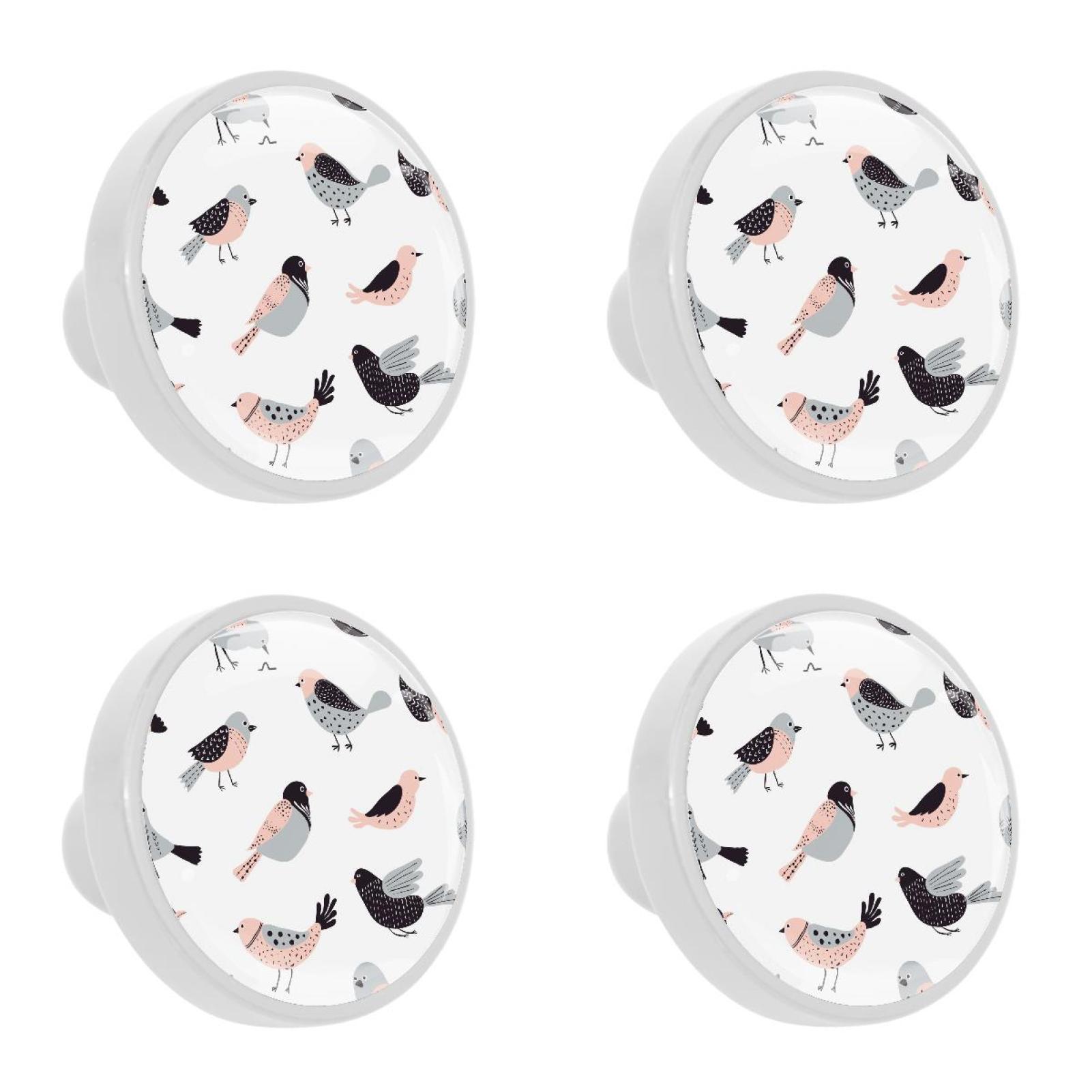 4 Pcs Doodle Bird Knobs for Kitchen Cabinet Cupboard Dresser Bookcase ...