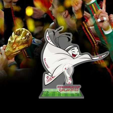 Dedang 1 x 2022 world cup stand, Qatar world cup soccer mascot desktop ...