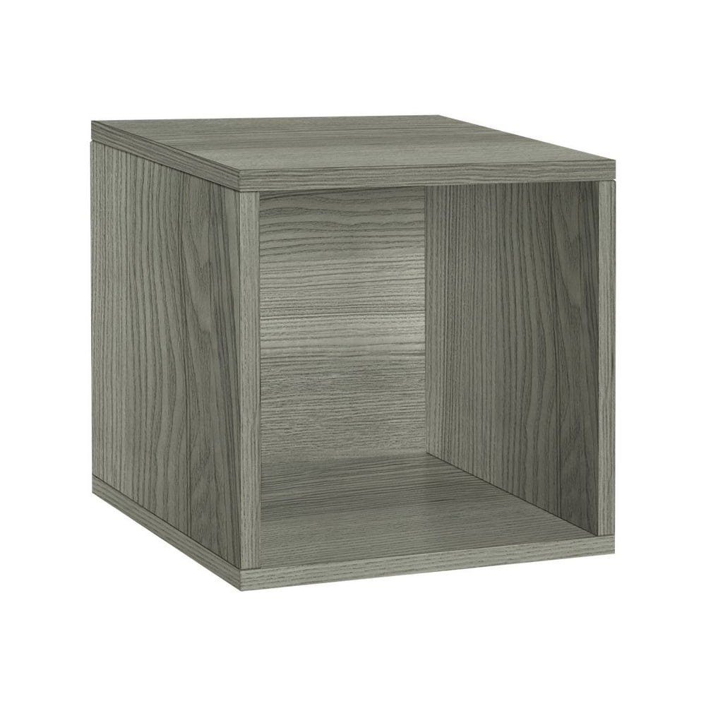 Way Basics Eco Stackable Wood Storage Cube, Gray - Walmart.com ...