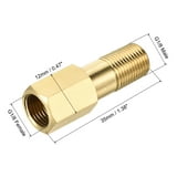 Uxcell Brass Pipe Fitting G1/8 Female to G1/8 Male Thread Adapter 35mm ...