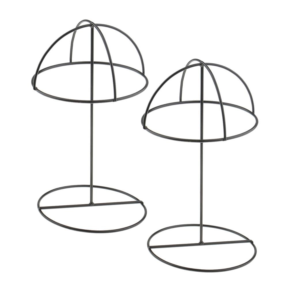 2x Metal Wire Ball Hat Stands Table Top/ Hat Stand Shelf Hanger/ Holder ...