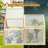 COSTWAY Garden Wooden Cold Frame Greenhouse Raised Planter Bed ...