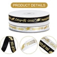 2 Rolls Graduation Ribbons 3/8 Inch 10 Yards/roll White&Black Congrats ...