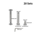 20 Sets M5×10mm Silver Screw Rivets Φ6×35mm Furniture Nuts Stainless ...