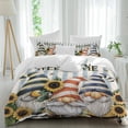 4 Piece Duvet Cover Set Cal king, Cartoon Sunflower Dwarf Cartoon Hat ...