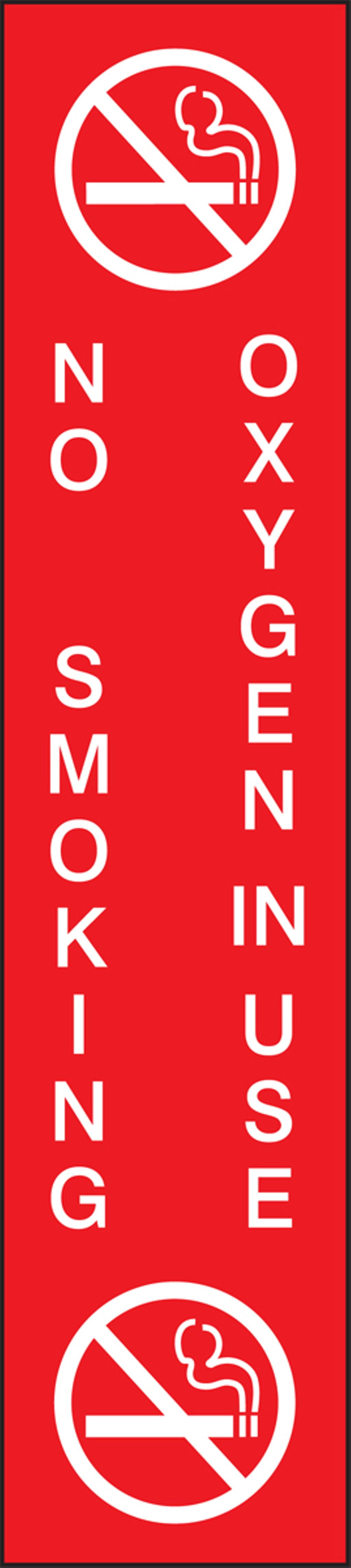Accuform"No Smoking - Oxygen in Use Magnetic Vinyl Patient Care Sign ...