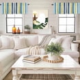 Colored Stripes Valances for Windows Abstract Blue Yellow Vertical ...