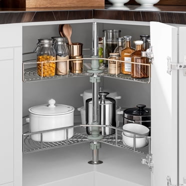Free Shipping! Dextrus 28-Inch Kidney Shaped Pie Cut 2-Shelf Lazy Susan ...
