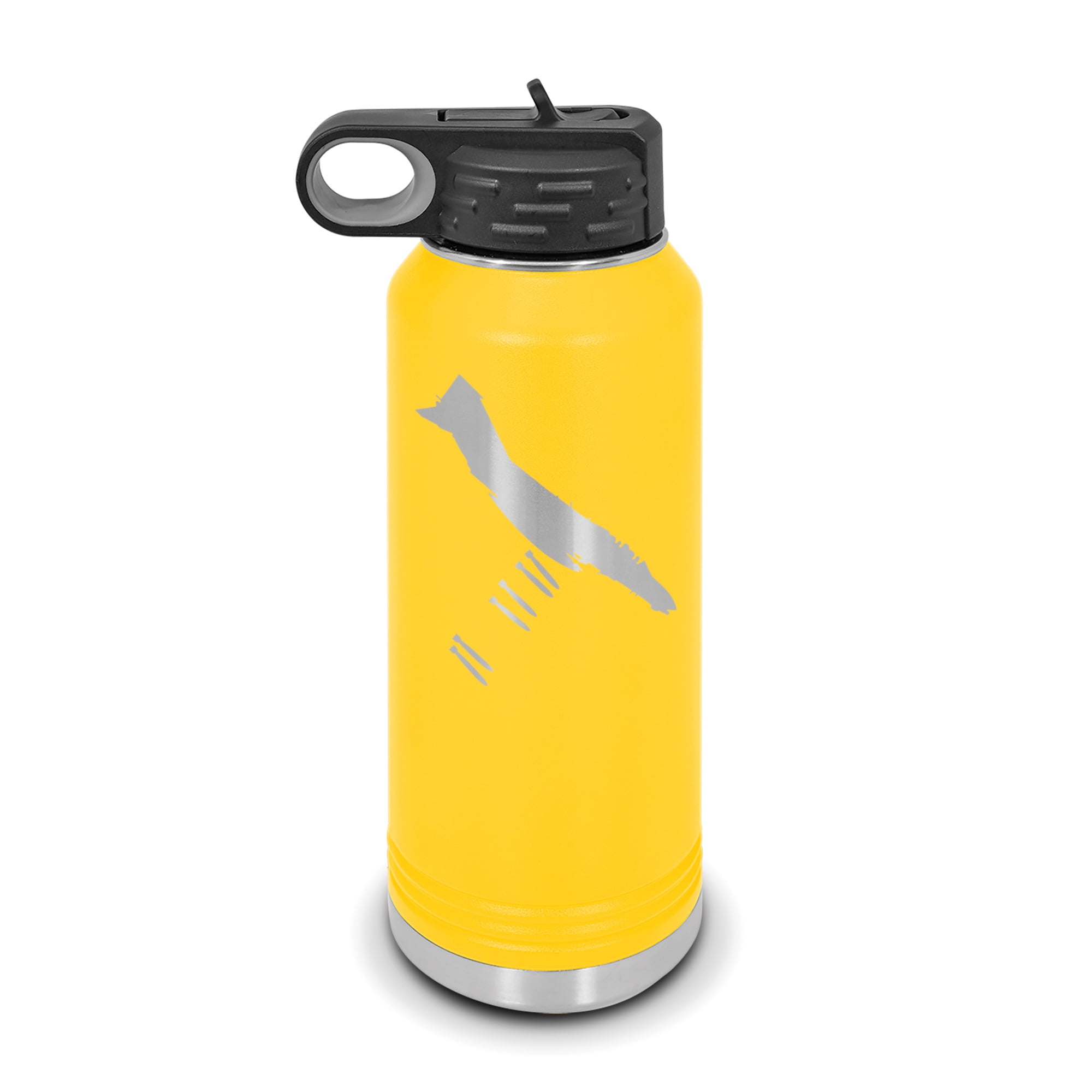 F-4 Phantom Dropping Bombs Water Bottle 32 oz - Laser Engraved w/ Flip ...