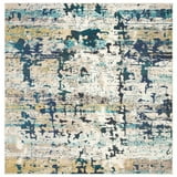 SAFAVIEH Madison Roswell Vintage Abstract Area Rug, Cream/Blue, 12' x ...