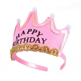 LED Light Birthday Party Hats Crown King Birthday Party Caps for Kids ...