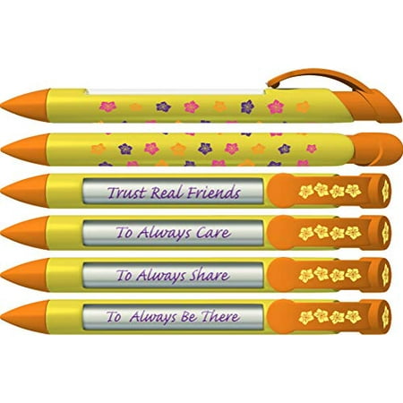 Greeting Pen Friend Pen- Petals Yellow Gift/Favor Rotating Message 6 ...