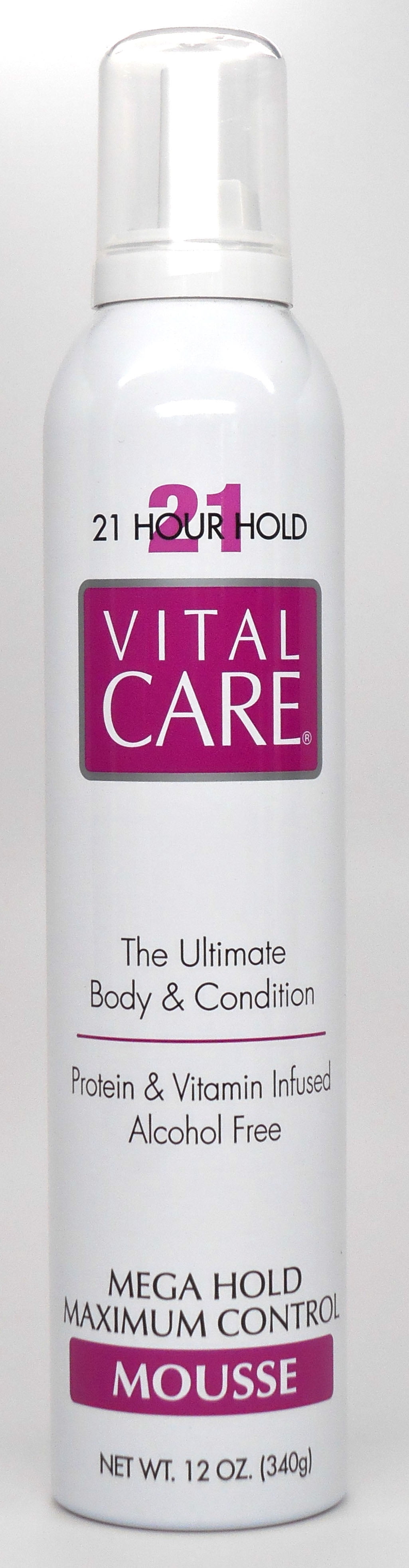 Vital Care Mega Hold Mousse, Maximum Control, 21-Hour Hold, 12 oz ...