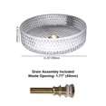 15.35" Round Transparent Diamond Shaped Crystal Glass Vessel Sink ...