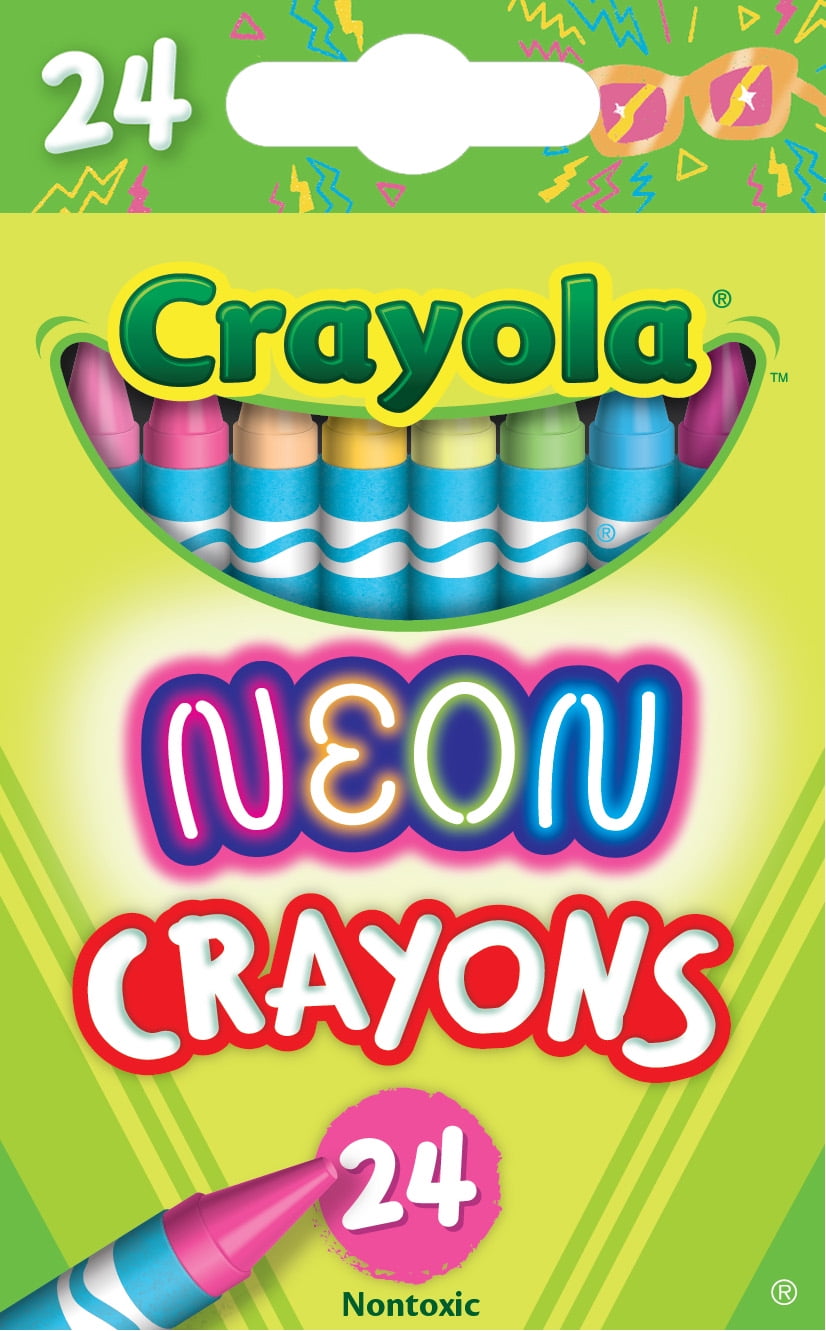 Crayola Neon Crayons, 24 Ct, School Supplies for Teens, Teacher ...