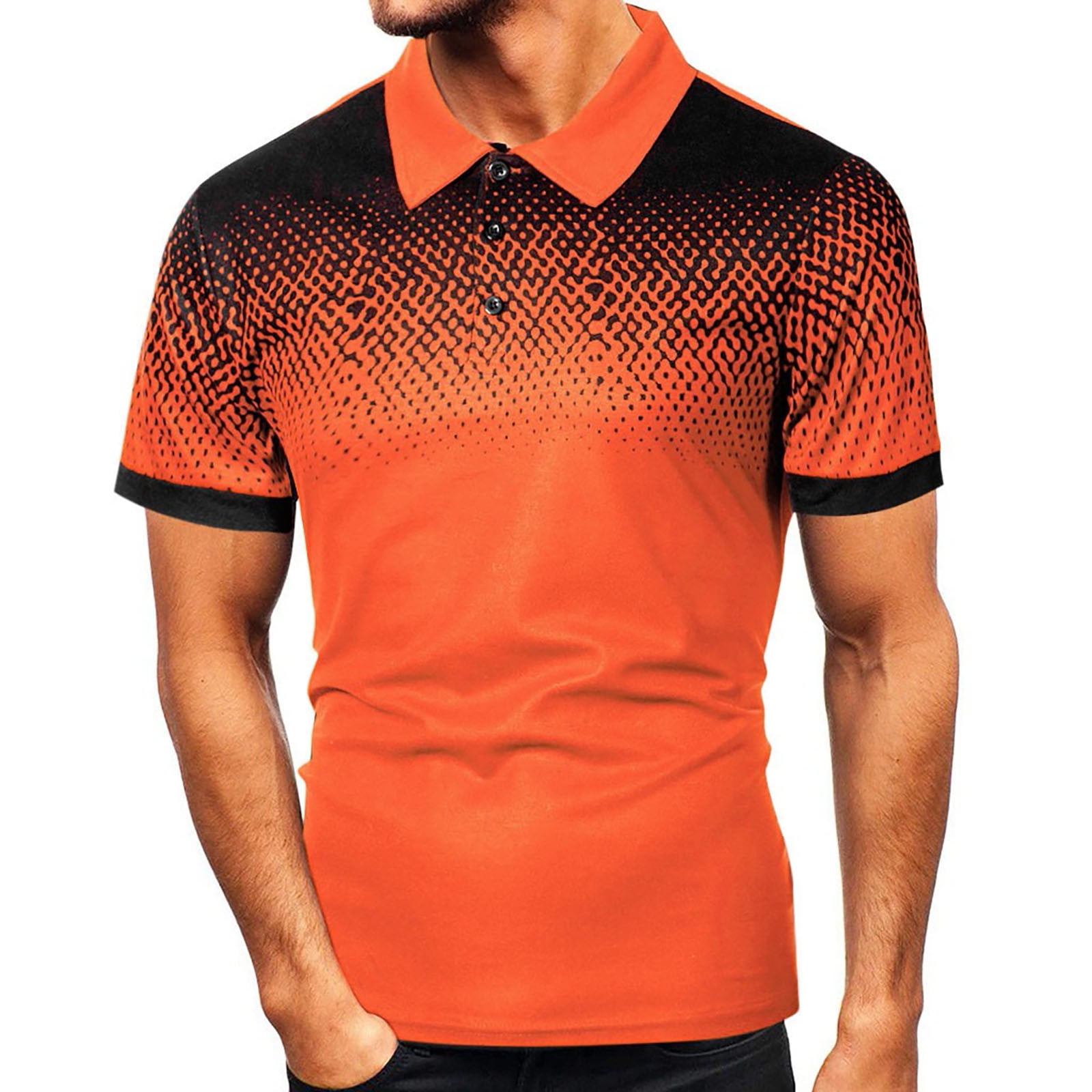 Mens Shirt Short Sleeve Moisture-Wicking Performance Golf Shirt Casual ...