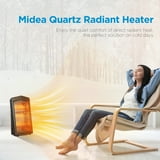 Midea 1500W Quartz Electric Space Heater, Energy Efficient, MSH20Q3ABB ...