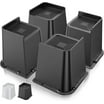Lift Your Table Adjustable Risers, Set of 4, Sturdy, Black, Counter ...