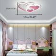 Miumaeov Acrylic Heart Shape Ceiling Light, Remote Control, Dimmable ...