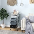 6 Drawer Rolling Storage Cart Organizer, Mobile Plastic Drawer Cart ...