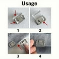 Pants Hem Holders | No-Sew Leg Closure Clips – Transparent Plastic ...