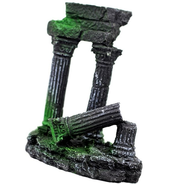 Xuanheng Fake Resin Roman Stone Pillar Column Aquarium Tank Ornament ...
