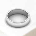 Auory Unisex Silver Wedding Band - Daily Wear Ring for Men and Women ...