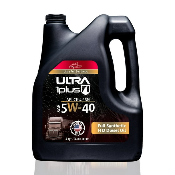 Ultra1Plus™ SAE 5W-40 Full Synthetic Heavy-Duty Motor Oil, API CK-4/SN ...