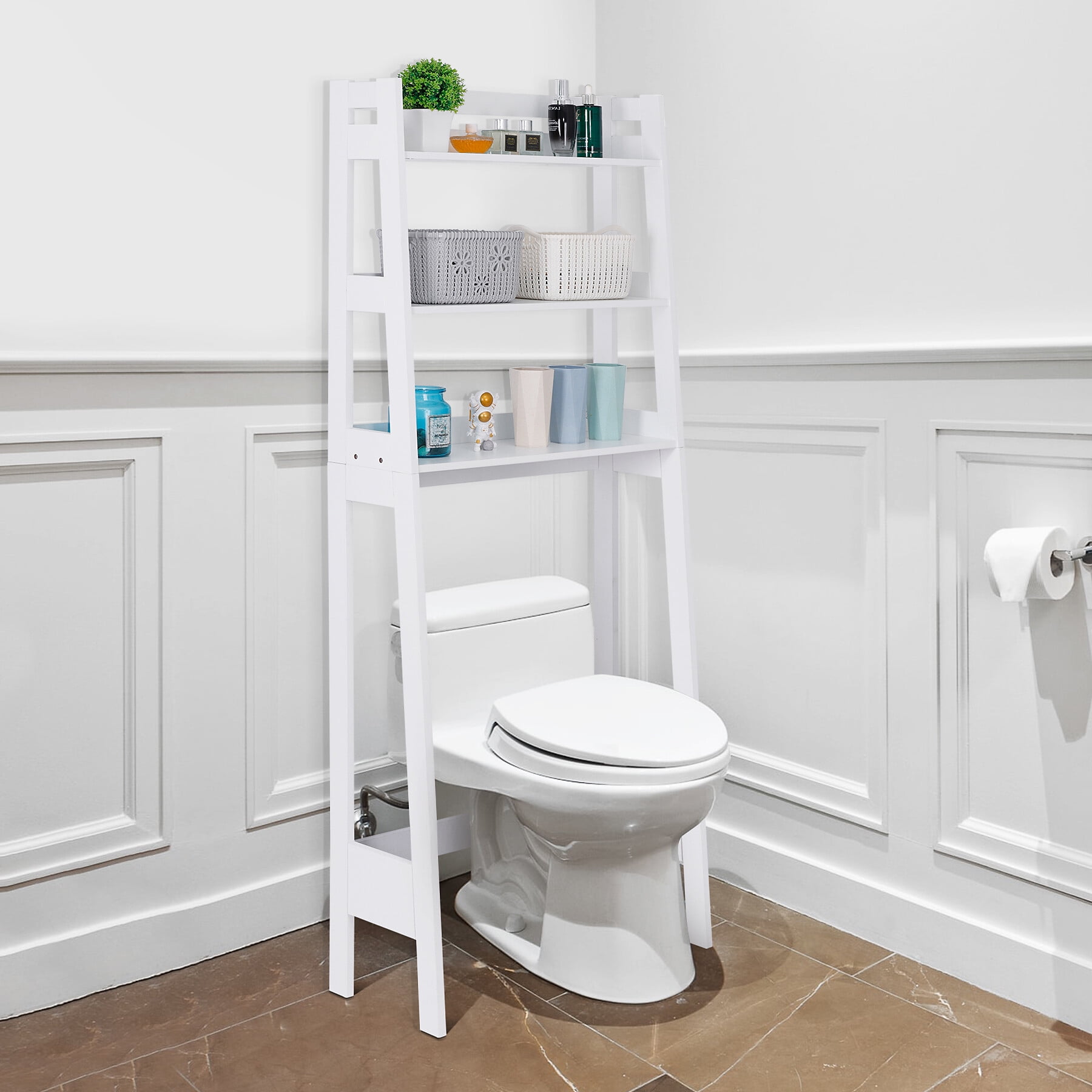 HomGarden 3-Shelf Bathroom Storage Rack Organizer Over The Toilet ...
