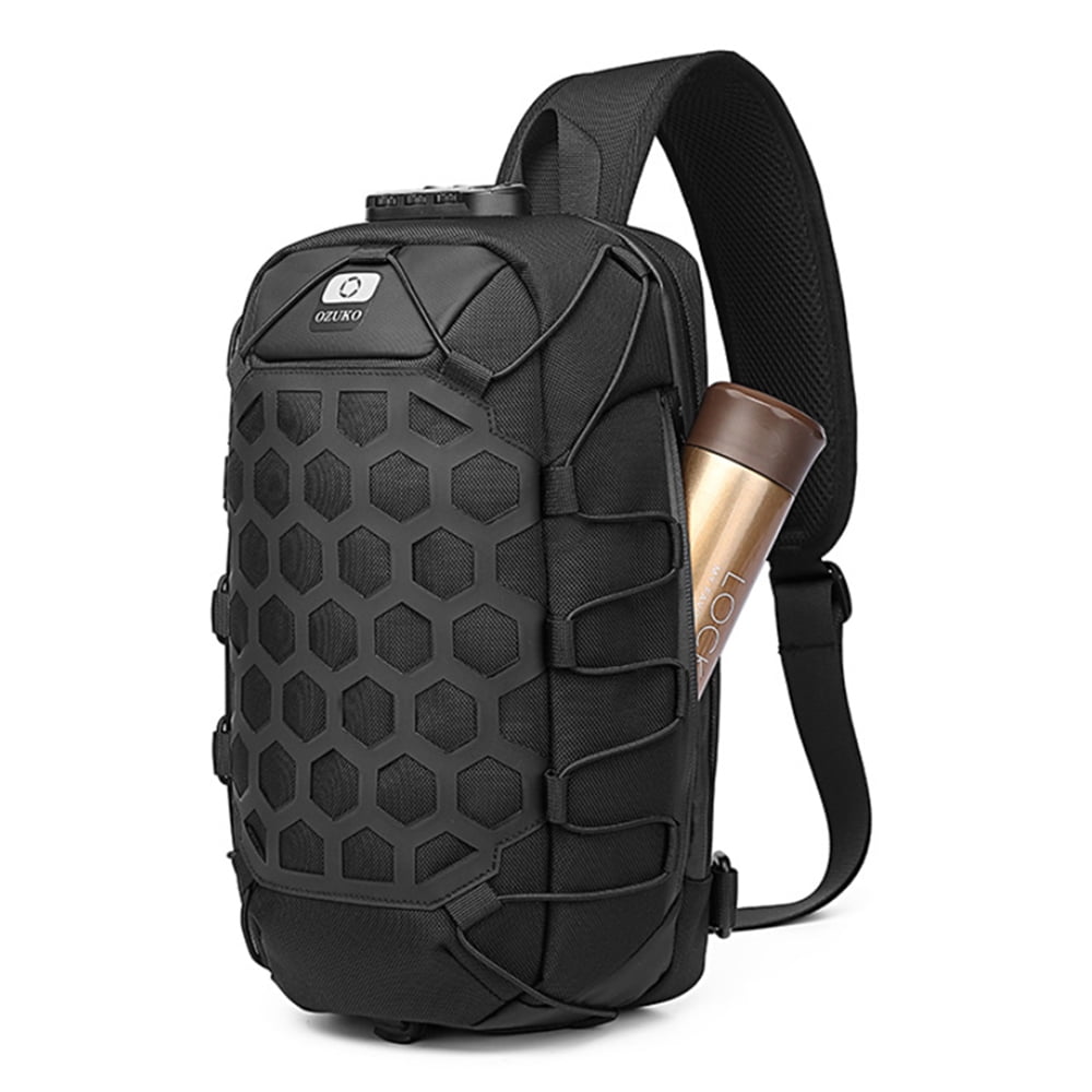 Click here for Ozuko New Style Man Chest Pack Usb Waterproof Oxfo... prices